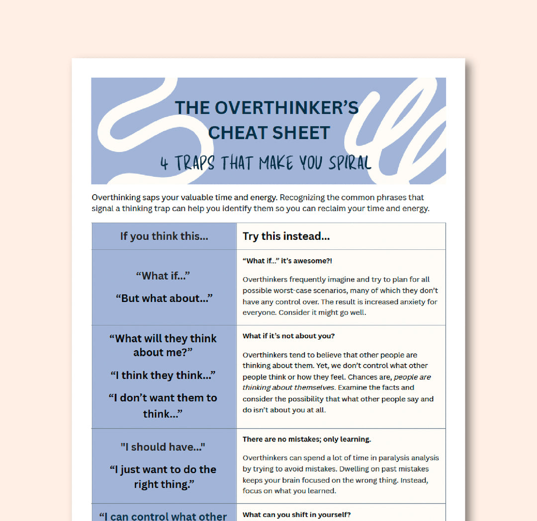 The Overthinker's Cheat Sheet – Paige Webster Coaching